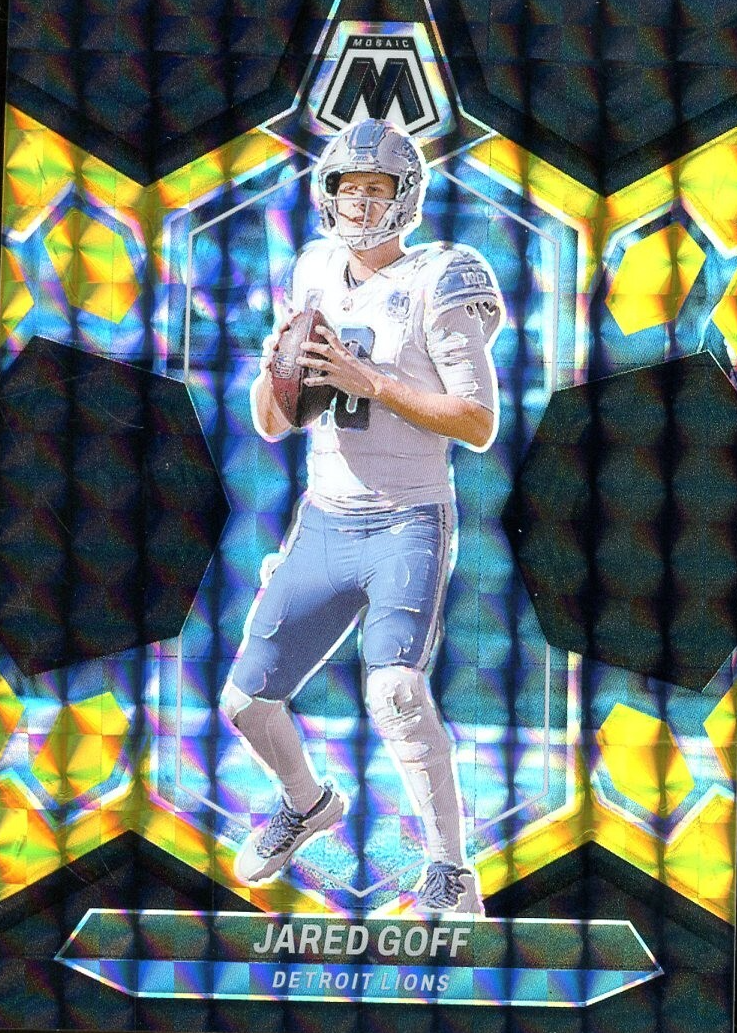 Jared Goff 2024 Mosaic #71 Choice Black Gold /8 Price Guide - Sports ...