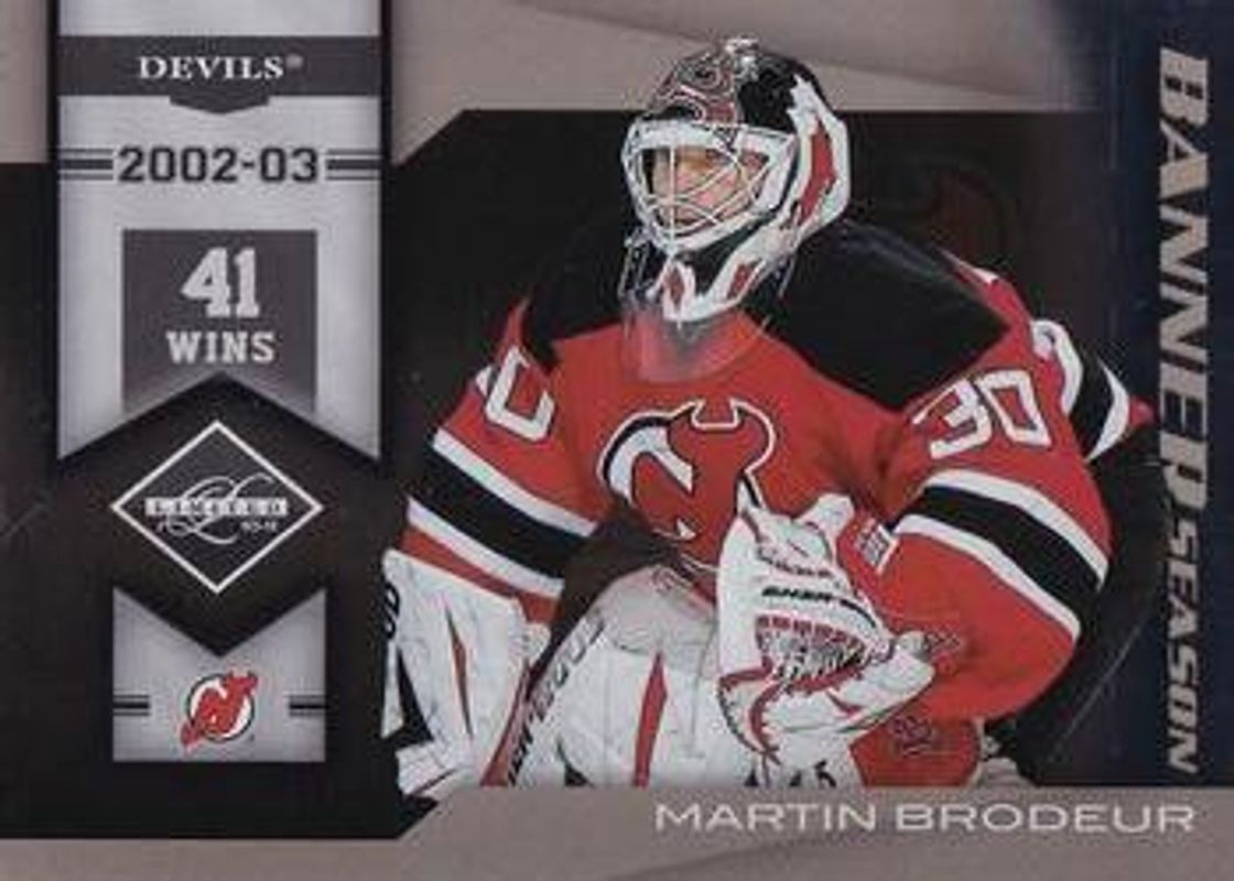 Martin Brodeur 2010 Limited #15 Banner Season /199 Price Guide - Sports ...