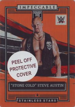 Steve Austin 2022 Impeccable WWE #7 Stainless Stars - Orange /25 Price ...
