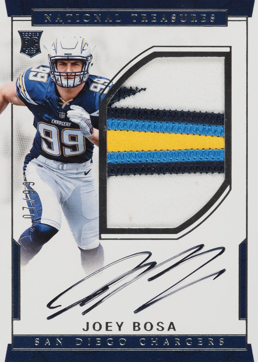 Joey Bosa 2016 National Treasures #103 Rookie Patch Auto /99 Price ...