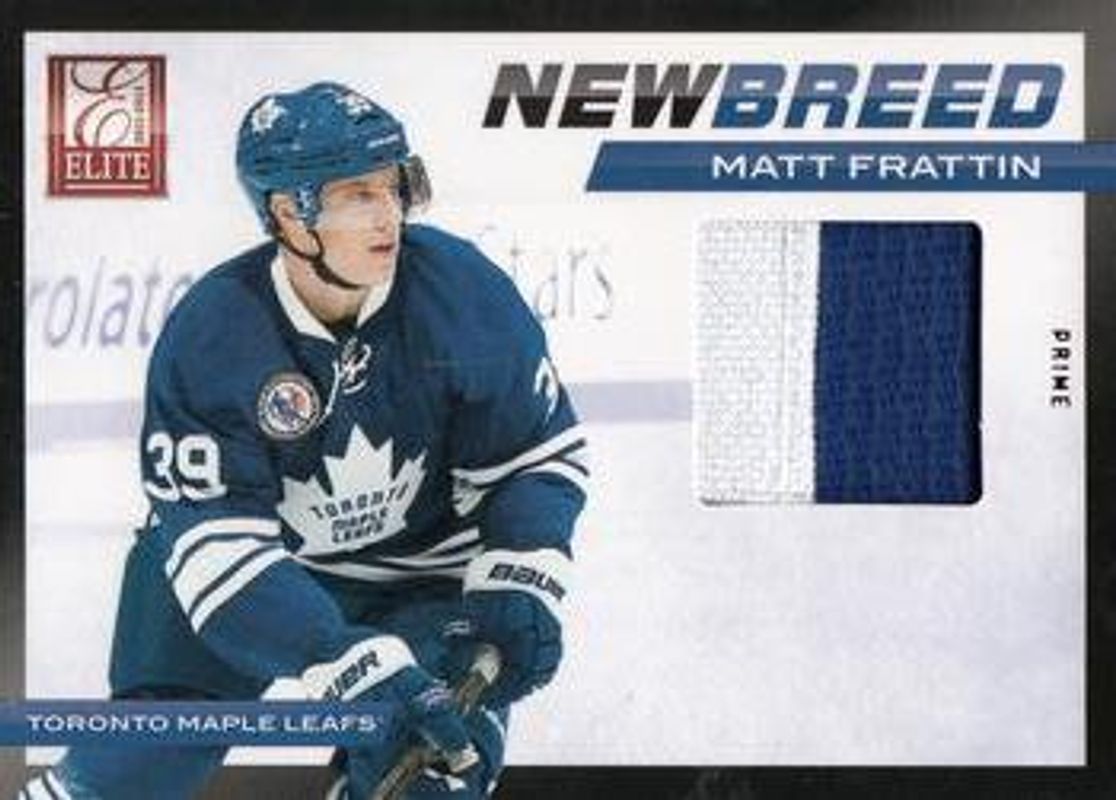 Matt Frattin 2011 Elite #15 New Breed - Materials Prime /25 Price Guide ...