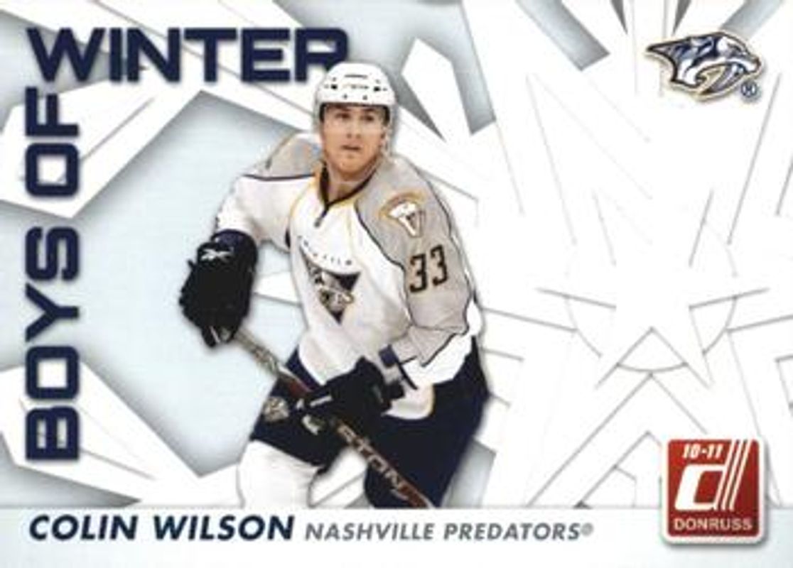 Colin Wilson 2010 Donruss #67 Boys of Winter Price Guide - Sports Card ...
