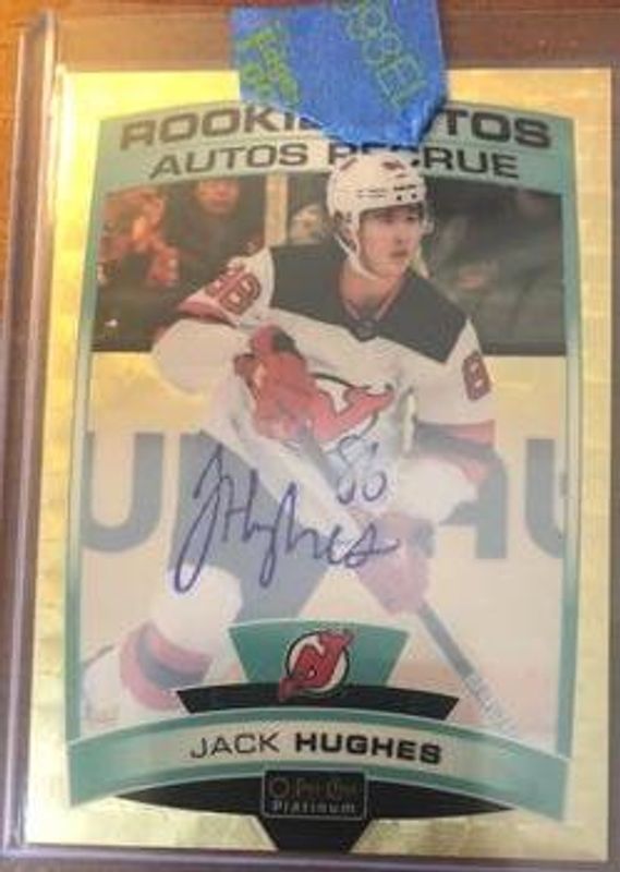 Jack Hughes 2019 O-Pee-Chee Platinum #200 Golden Treasures /1 Price ...