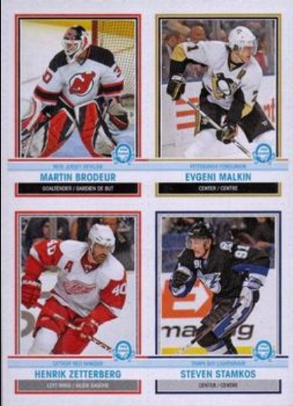 Evgeni Malkin / Henrik Zetterberg / Martin Brodeur / Steven Stamkos ...