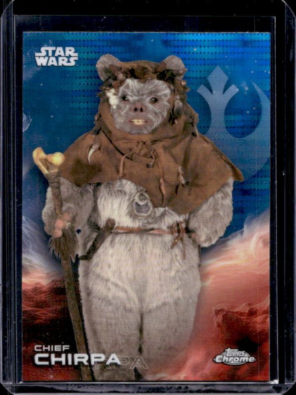 Chief Chirpa 2025 Topps Chrome Star Wars #112 Blue Pulsar Refractor ...