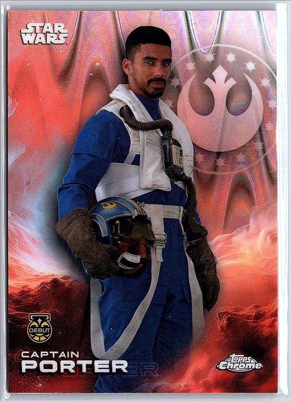 Captain Porter 2025 Topps Chrome Star Wars #20 Wave Refractor Price ...