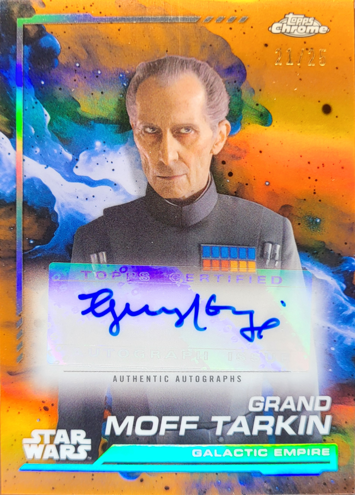 Guy Henry 2024 Topps Chrome Star Wars #AU-GH Autographs - Rebel Orange ...