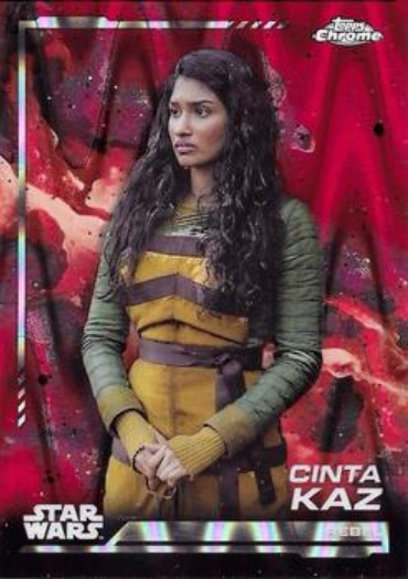 Cinta Kaz 2024 Topps Chrome Star Wars #16 Red Blaster RayWave Refractor ...