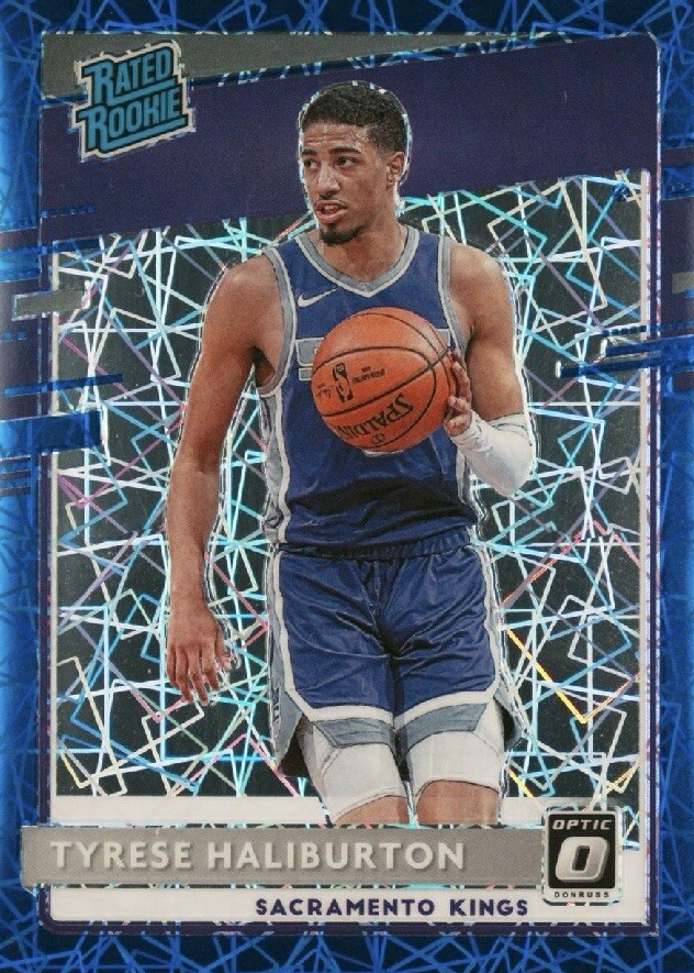 Tyrese Haliburton 2020 Optic #162 Blue Velocity Price Guide - Sports ...