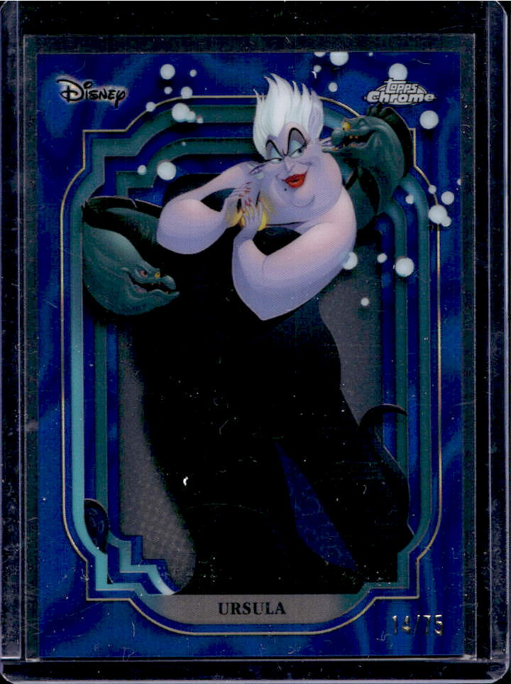 Ursula 2024 Topps Chrome Disney #47 Blue Lava Refractor /75 Price Guide ...