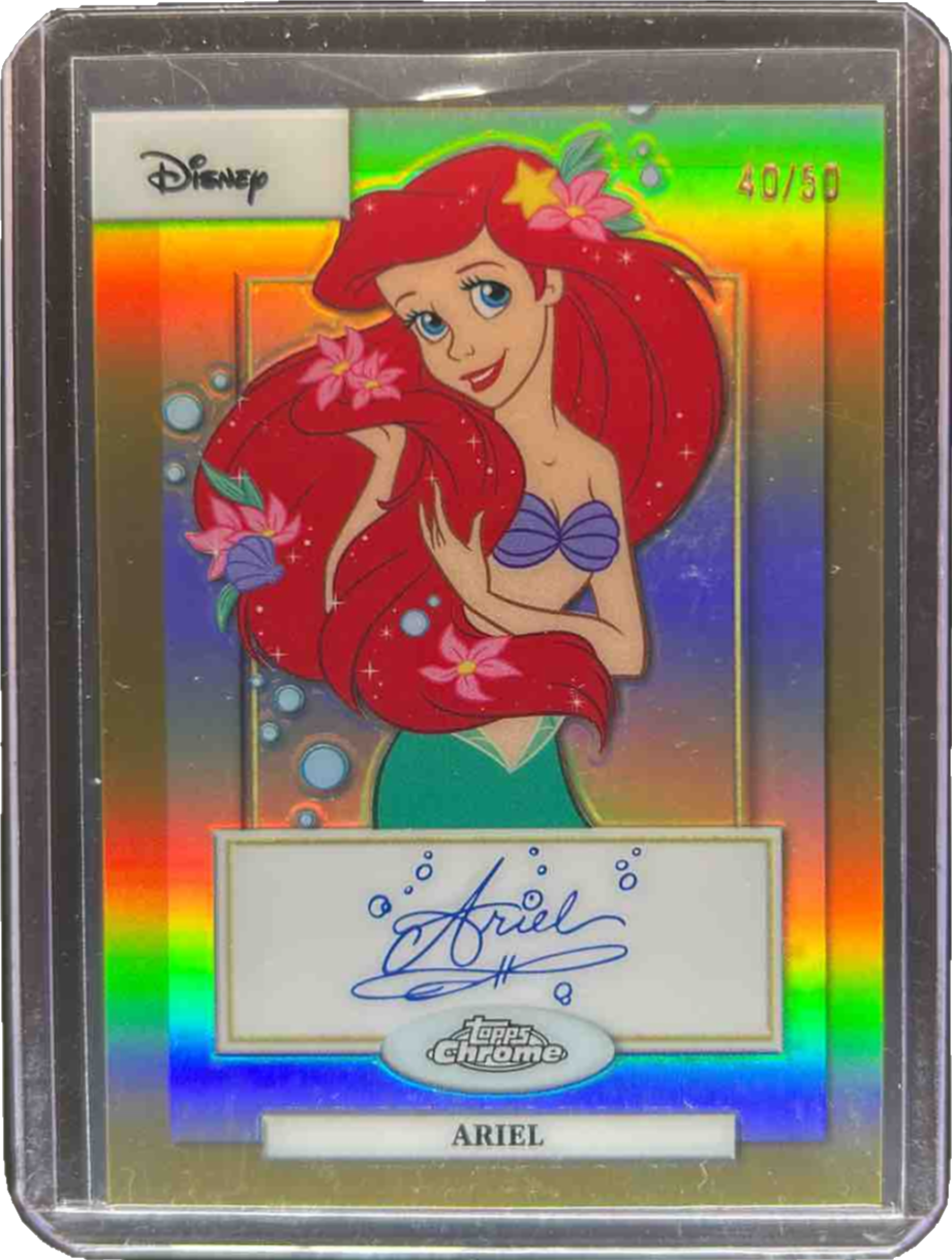 Ariel 2024 Topps Chrome Disney #AU-10 Facsimile Autographs - Gold ...