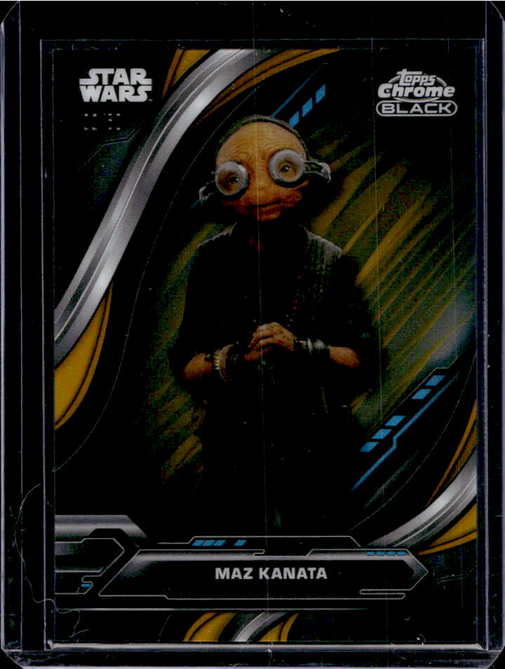 Maz Kanata 2024 Topps Chrome Black Star Wars #48 Gold Refractor /50 ...