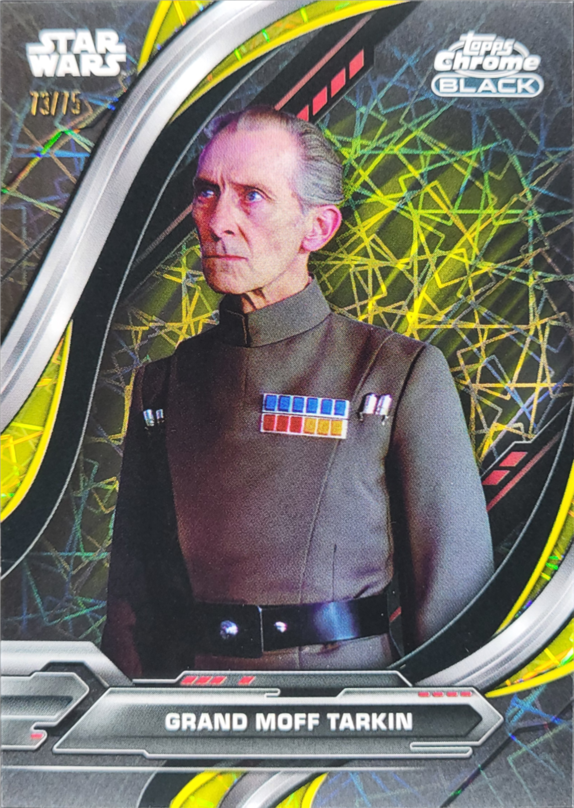 Grand Moff Tarkin 2024 Topps Chrome Black Star Wars #60 Yellow Lazer ...