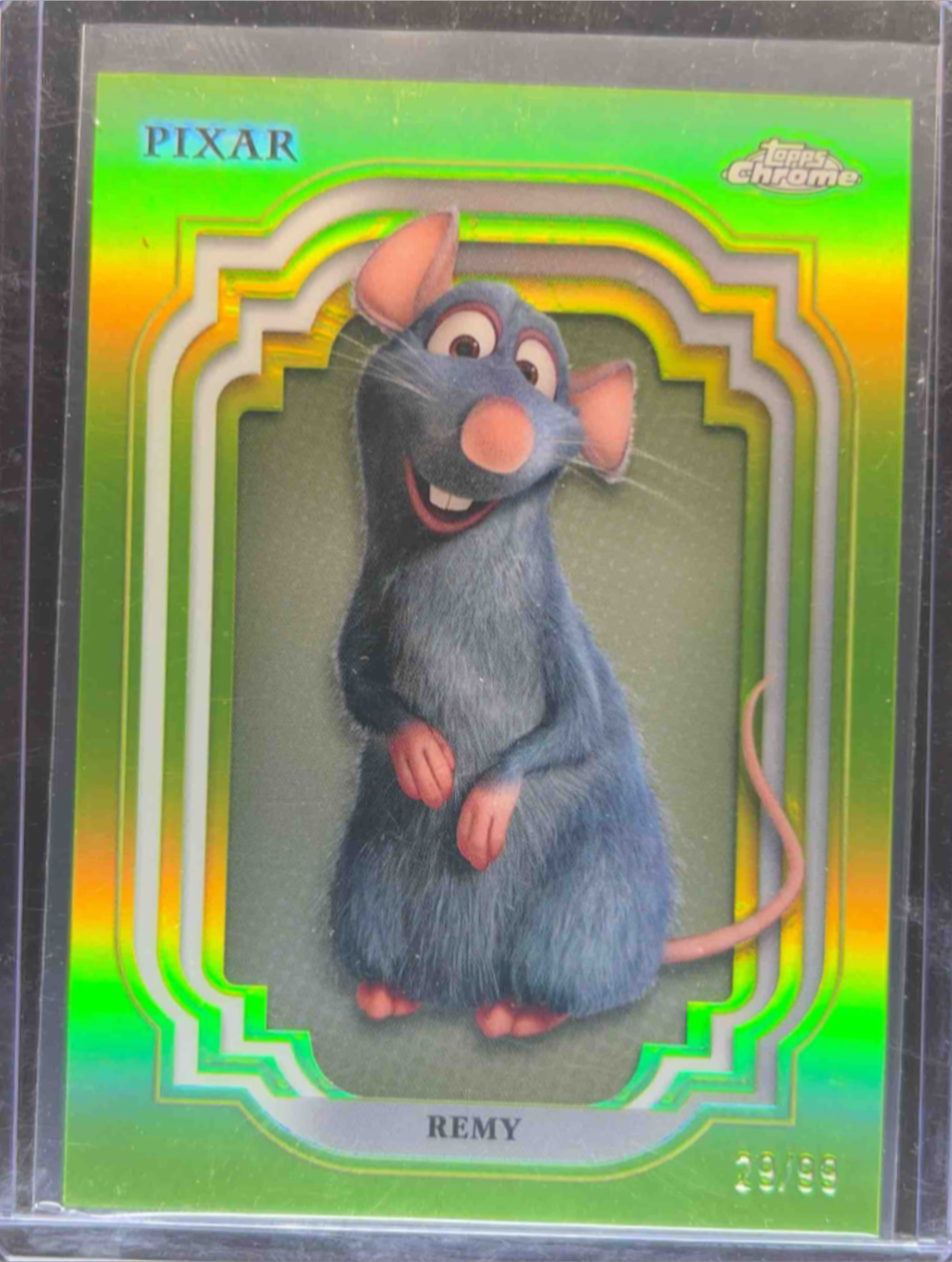 Remy 2024 Topps Chrome Disney #129 Green Refractor /99 Price Guide ...