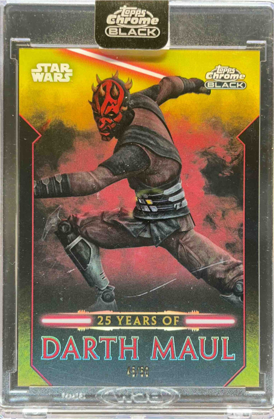 Darth Maul 2024 Topps Chrome Black Star Wars #DM-9 25 Years of Darth ...