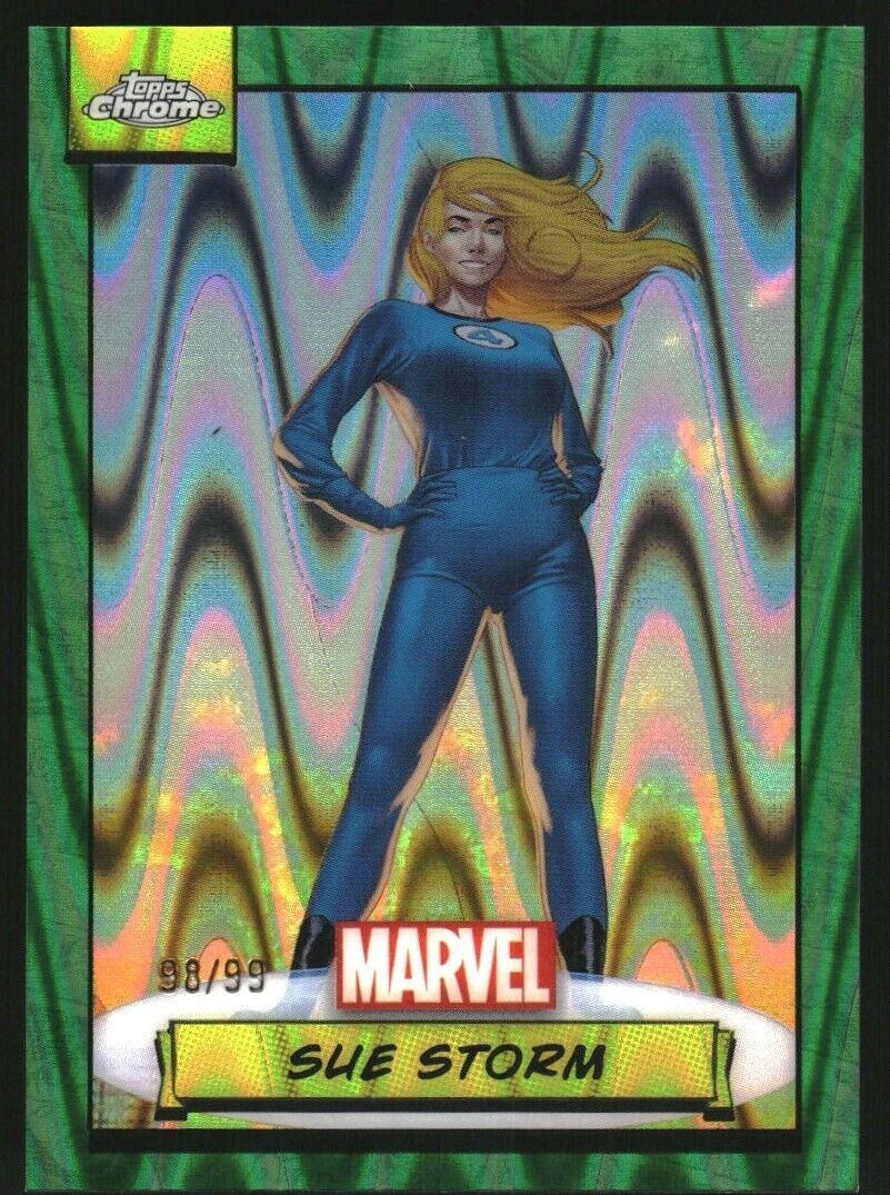 Sue Storm 2024 Topps Chrome #78 Green Gamma Ray Wave Refractor /99 ...