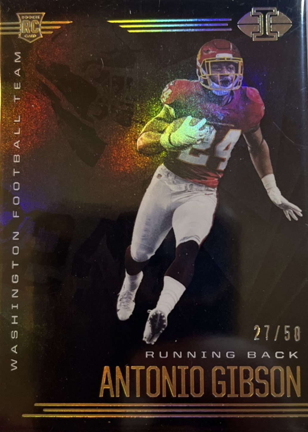 Antonio Gibson 2020 Illusions #33 Trophy Collection Black /50 Price ...