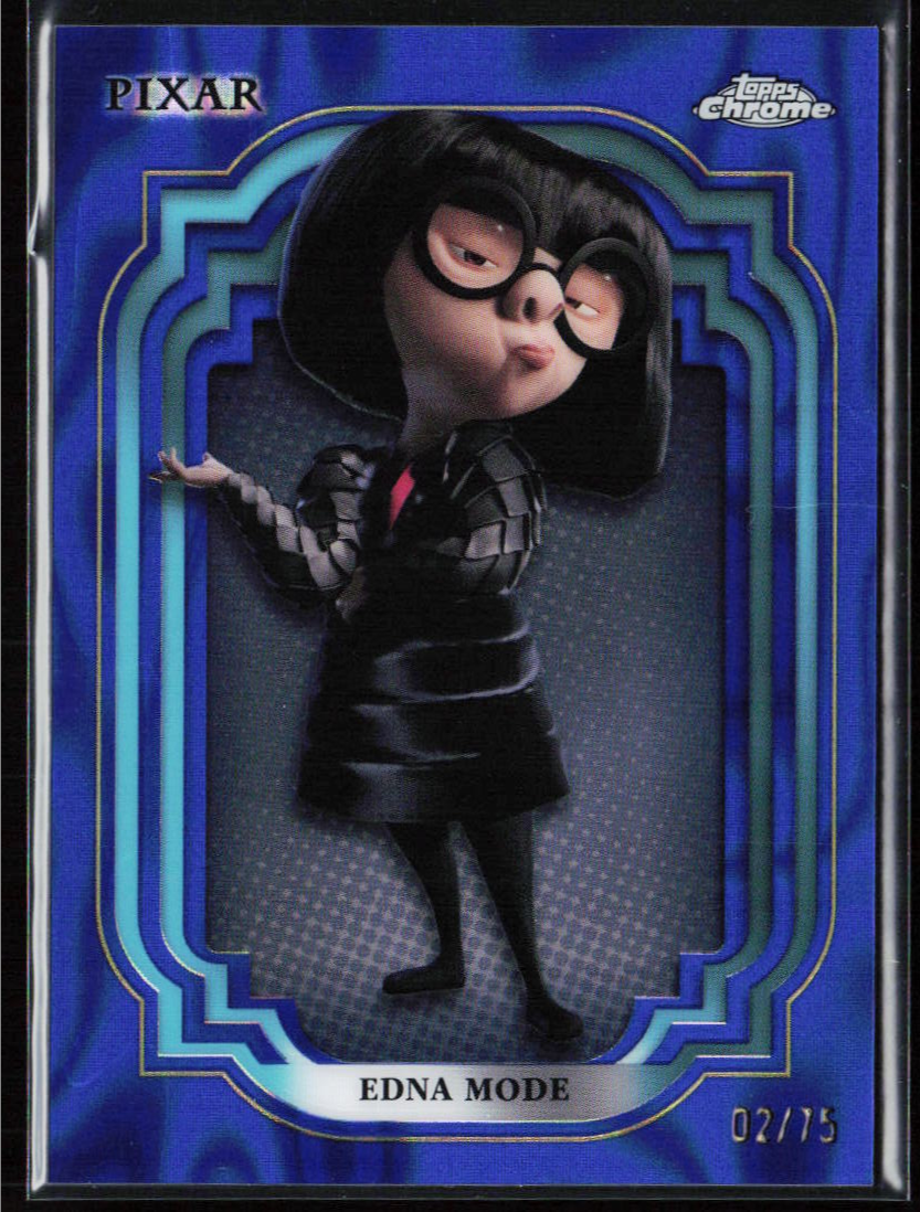 Edna Mode 2024 Topps Chrome Disney #101 Dark Blue /75 Price Guide ...