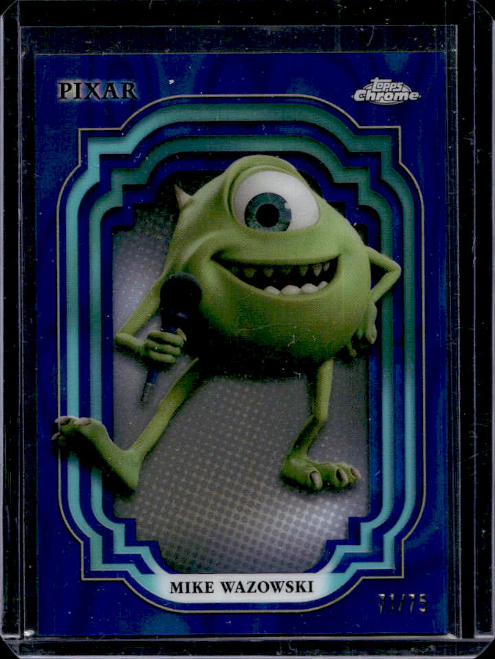 Mike Wazowski 2024 Topps Chrome Disney #86 Blue Lava Refractor /75 ...