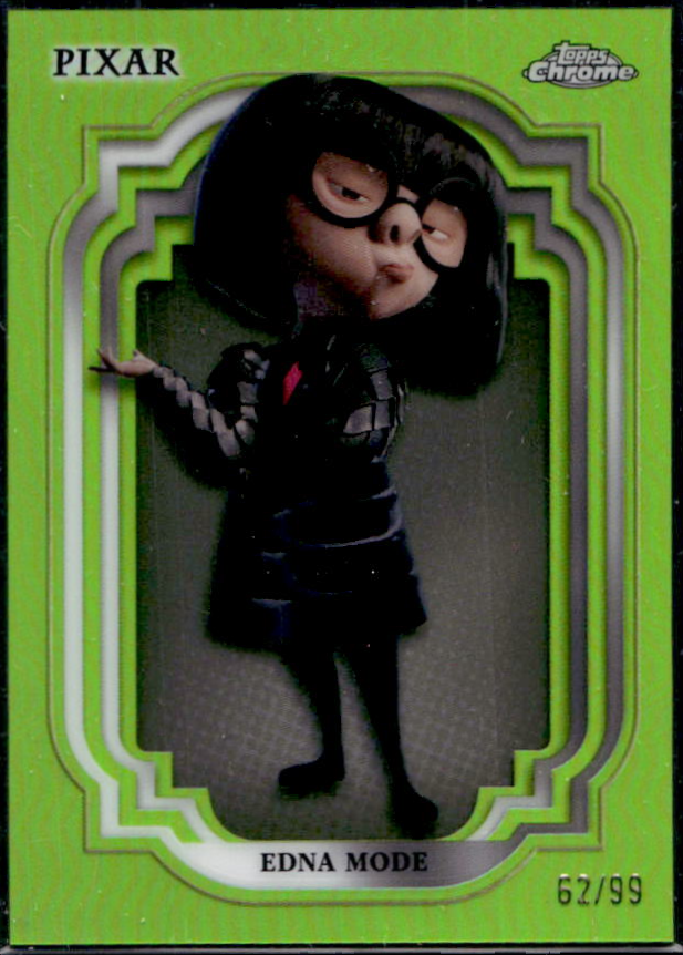 Edna Mode 2024 Topps Chrome Disney #101 Green Refractor /99 Price Guide ...