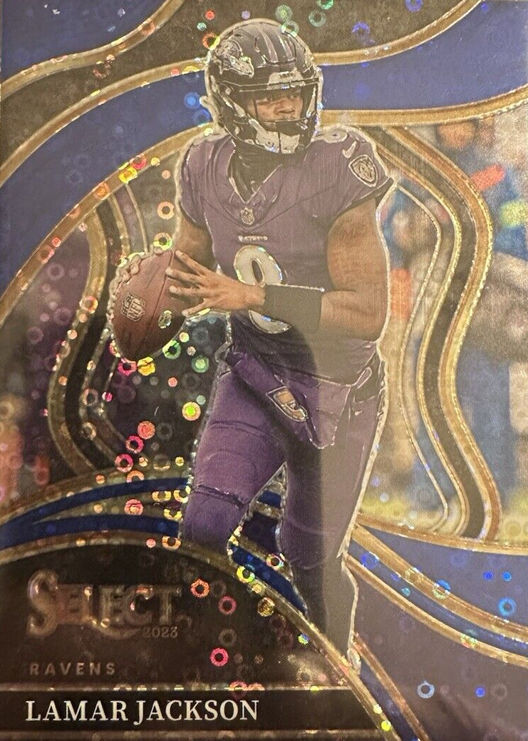 Lamar Jackson 2023 Select #241 Club Level Blue Disco /25 Price Guide ...