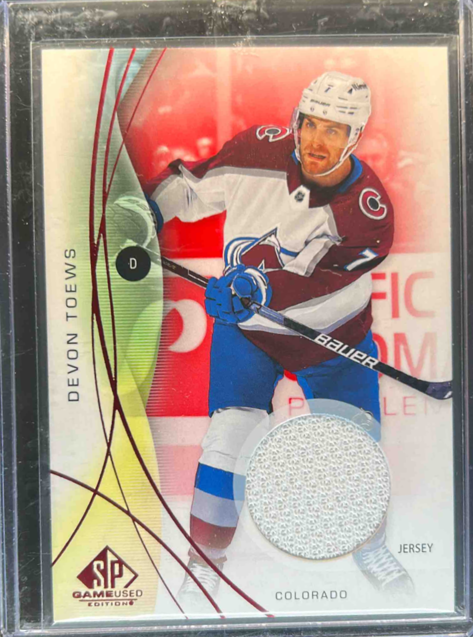 Devon Toews 2024 SP Game Used #113 Base Jersey - Red Price Guide ...