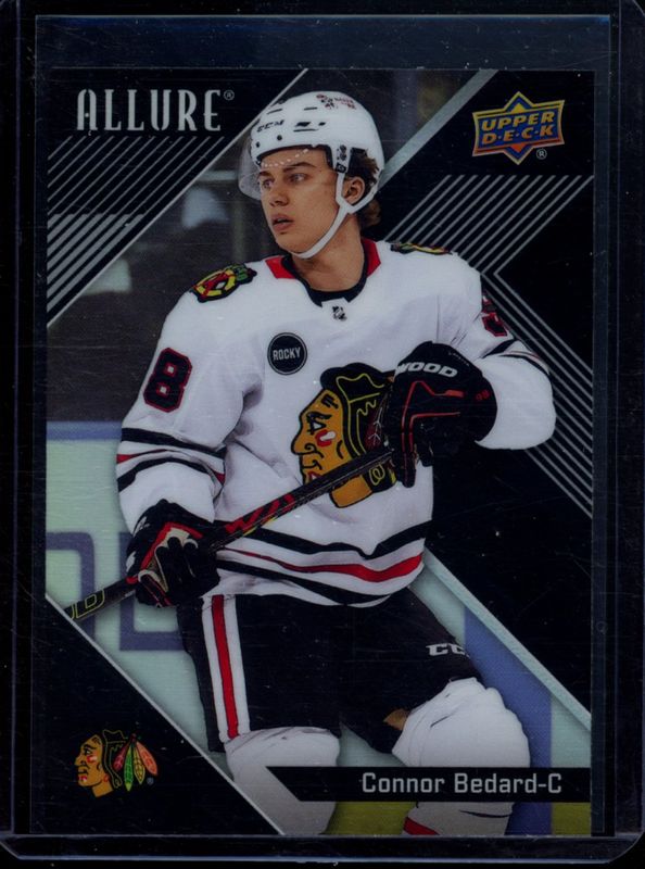 Connor Bedard 2024 Upper Deck Allure #94 Black Rainbow Price Guide ...