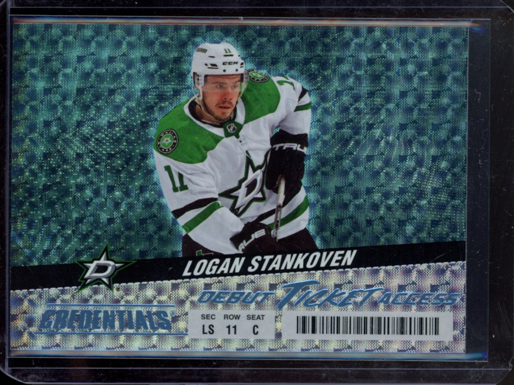 Logan Stankoven 2024 Upper Deck Credentials #137 Debut Ticket Access ...