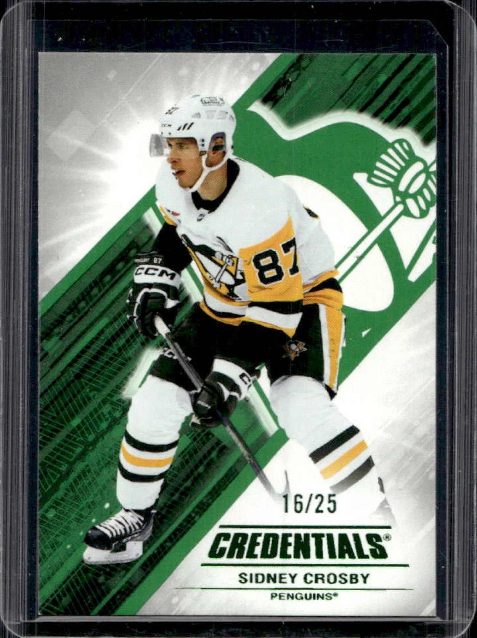 Sidney Crosby 2024 Upper Deck Credentials #87 Green /25 Price Guide ...