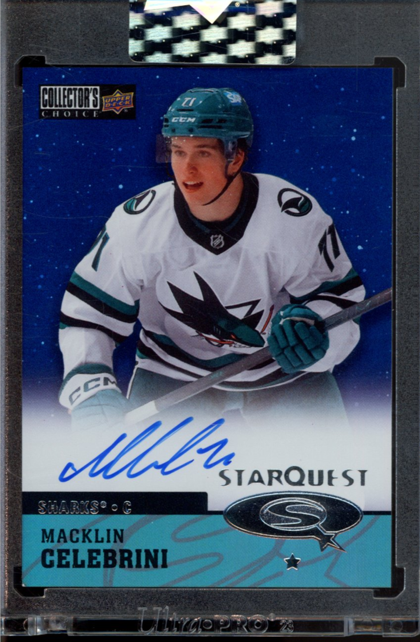 Macklin Celebrini 2024 Upper Deck Clear Cut #CSA-MC Crystalline Stars ...
