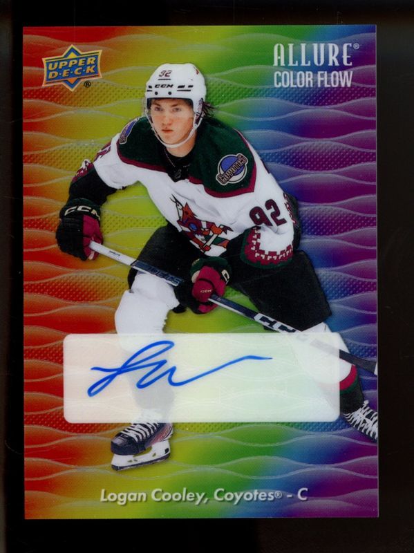 Logan Cooley 2023 Upper Deck Allure #CFA-LC Color Flow Auto - Full ...