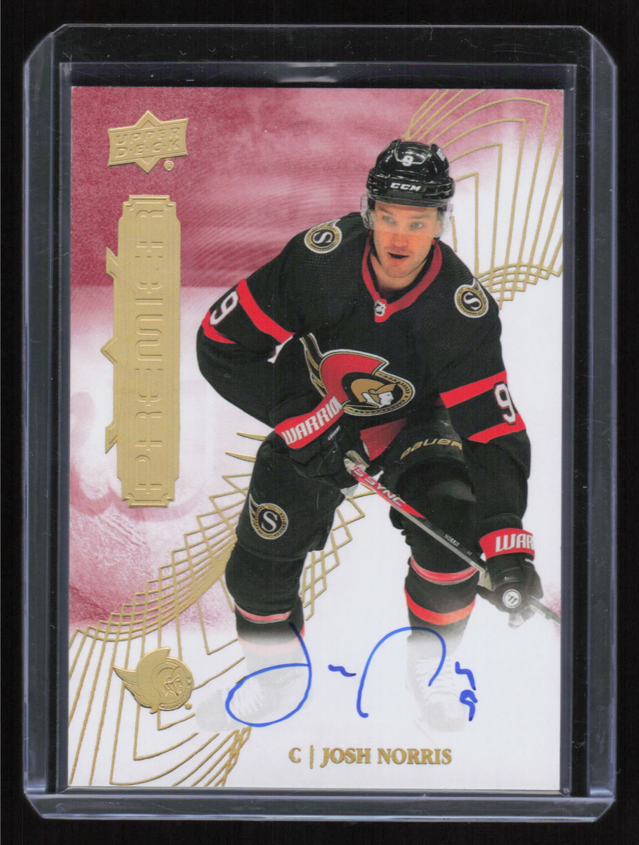 Josh Norris 2023 Upper Deck Premier #20 2022-23 Update Auto Price Guide ...