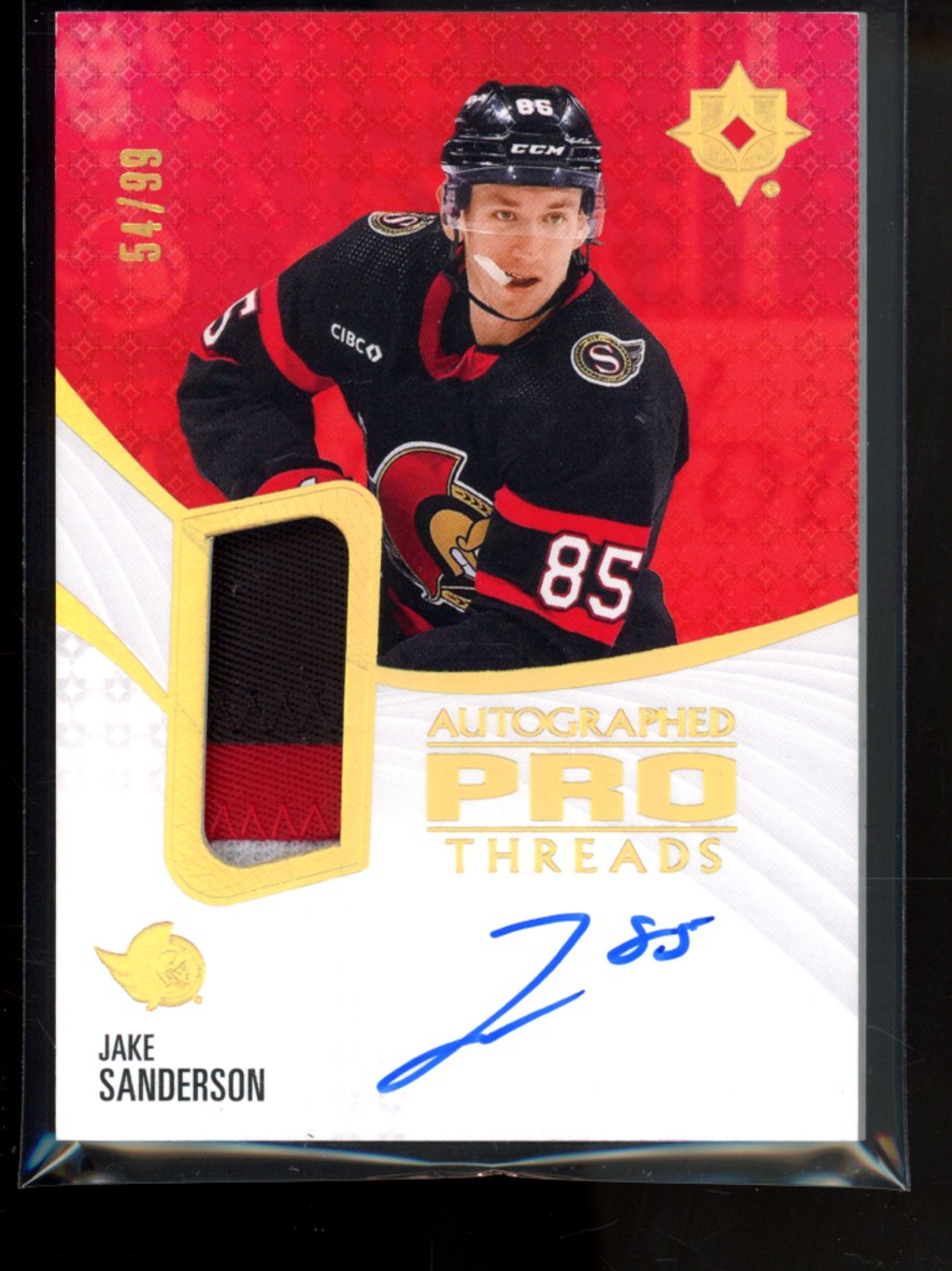 Jake Sanderson 2023 Ultimate Collection #PT-JS Pro Threads /10 Price ...