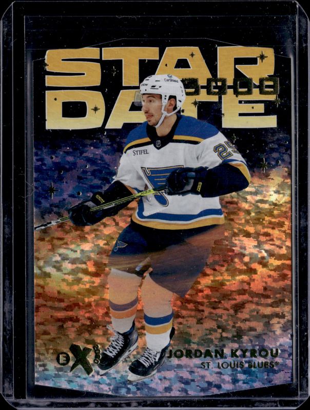 Jordan Kyrou 2023 Skybox E-X 2000 #SD-18 Star Date 3000 - Speckle Gold ...