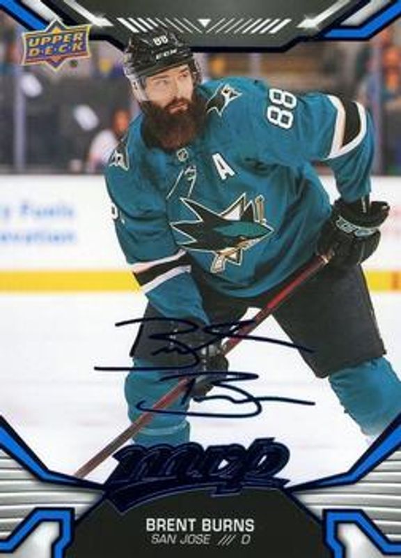 Brent Burns 2022 Upper Deck MVP #20 Blue Script Price Guide - Sports ...