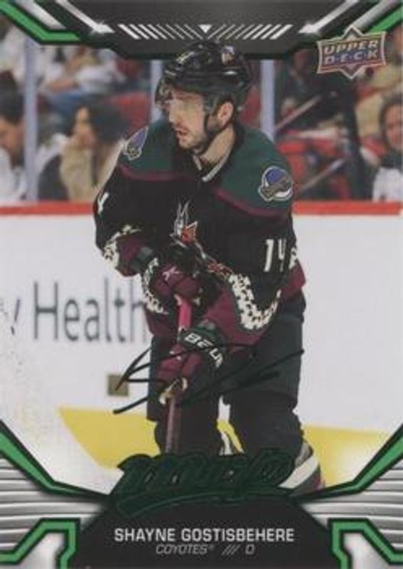 Shayne Gostisbehere 2022 Upper Deck MVP #181 Green Script Price Guide ...