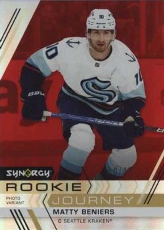 Matty Beniers 2022 Upper Deck Synergy #RJ-5 Rookie Journey - Photo ...
