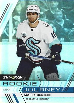 Matty Beniers 2022 Upper Deck Synergy #RJ-5 Rookie Journey Away /699 ...
