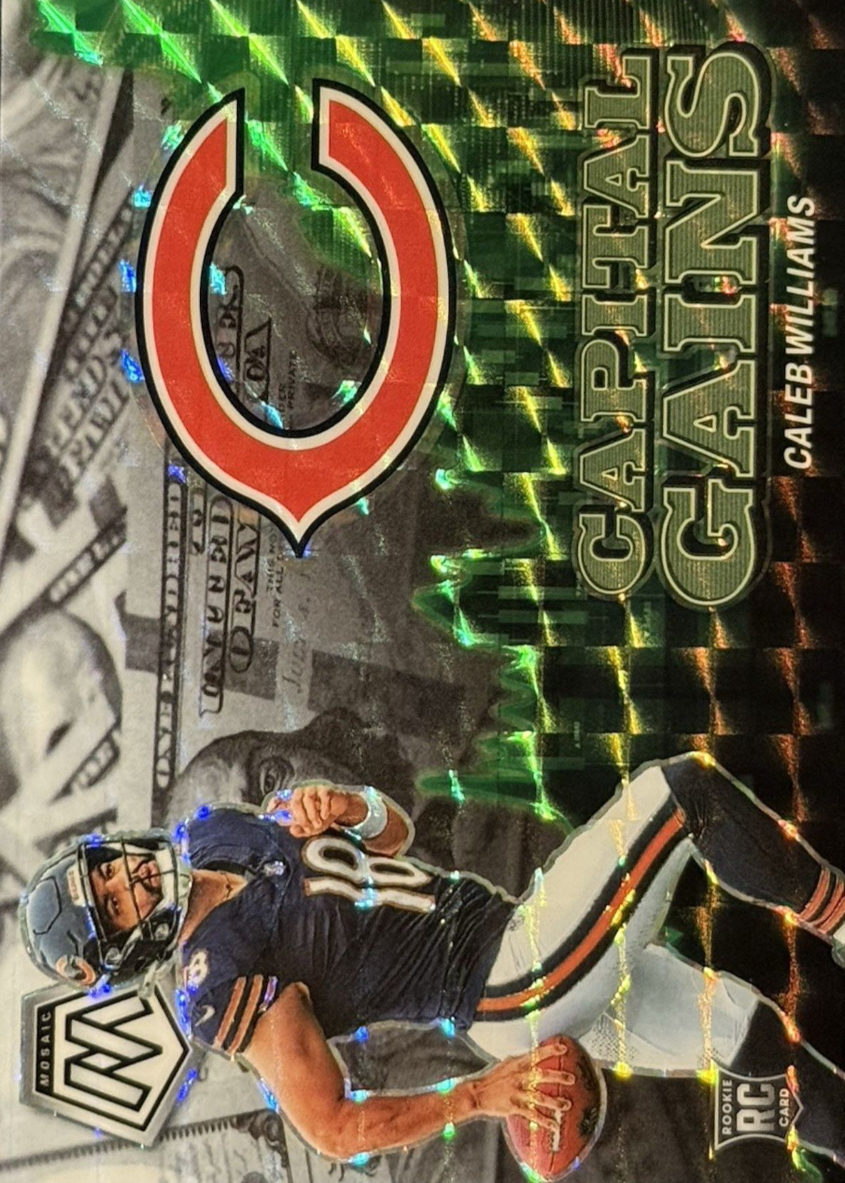 Caleb Williams 2024 Mosaic #2 Capital Gains - White /25 Price Guide ...