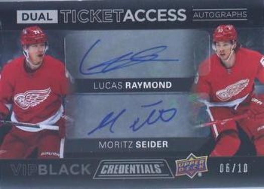 Lucas Raymond / Moritz Seider 2021 Upper Deck Credentials #VIPD-RS ...