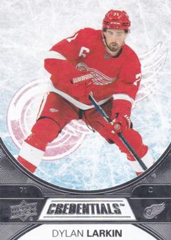 Dylan Larkin 2021 Upper Deck Credentials #39 Base /999 Price Guide ...