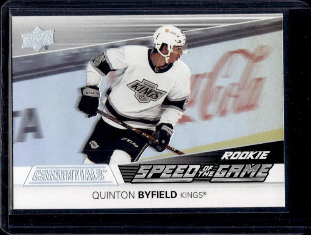 Quinton Byfield 2021 Upper Deck Credentials #SGR4 Speed of the Game ...