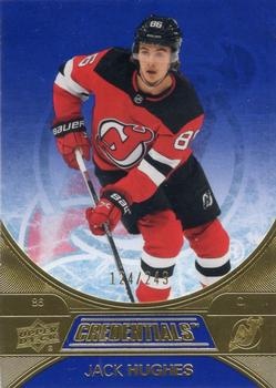 Jack Hughes 2021 Upper Deck Credentials #40 Indigo /249 Price Guide ...