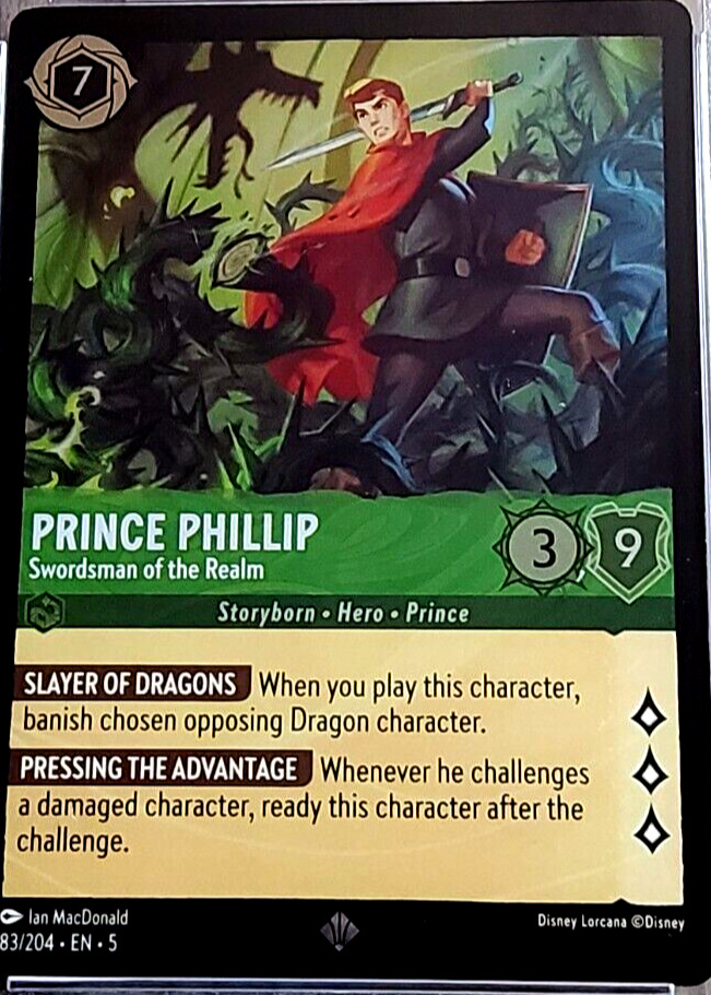 Prince Phillip - Swordsman of the Realm Disney Lorcana Cards Price ...