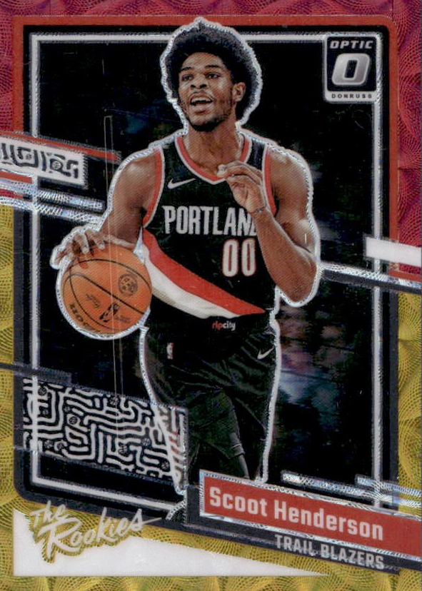 Scoot Henderson 2023 Optic #3 The Rookies - International Red & Gold ...