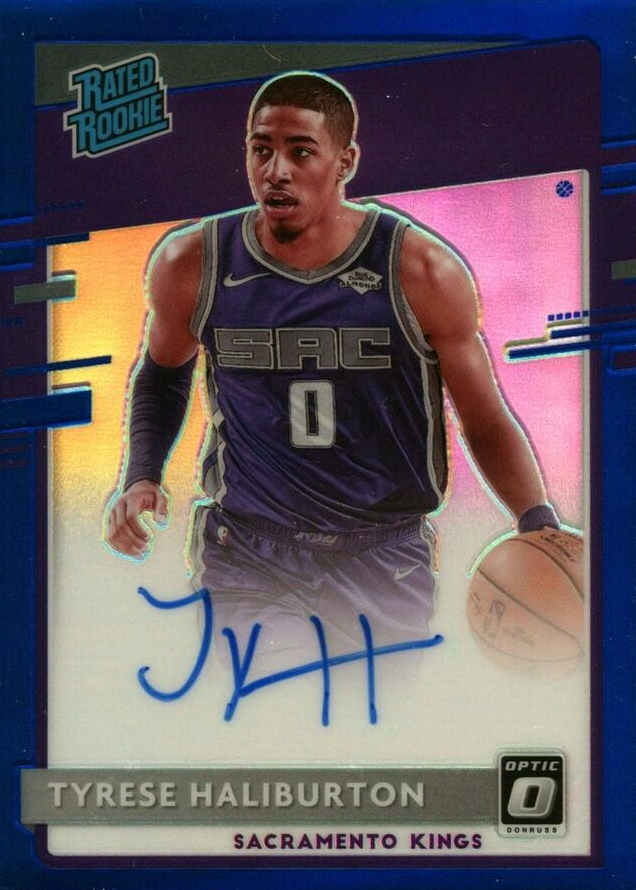 Tyrese Haliburton 2020 Optic #162 Rated Rookie Signatures - Blue /49 ...