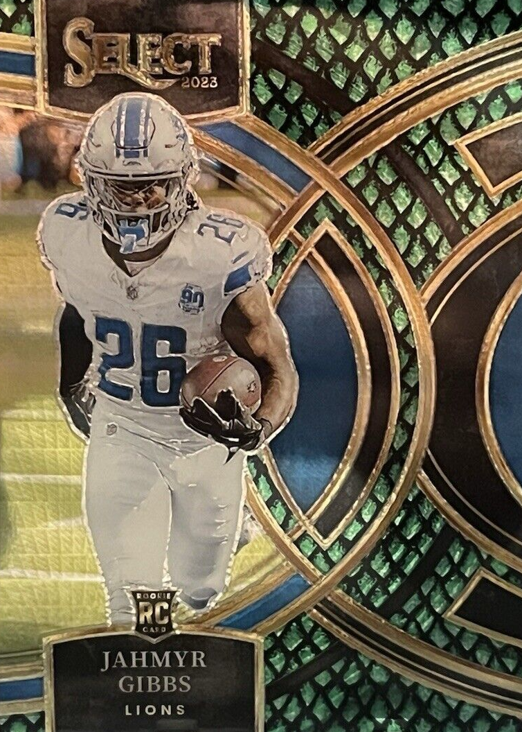 Jahmyr Gibbs 2023 Select #198 Premier Level Dragon Scale /70 Price Guide - Sports Card Investor