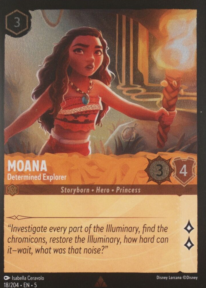 Moana - Determined Explorer 2024 Shimmering Skies #18/204 Cold Foil ...