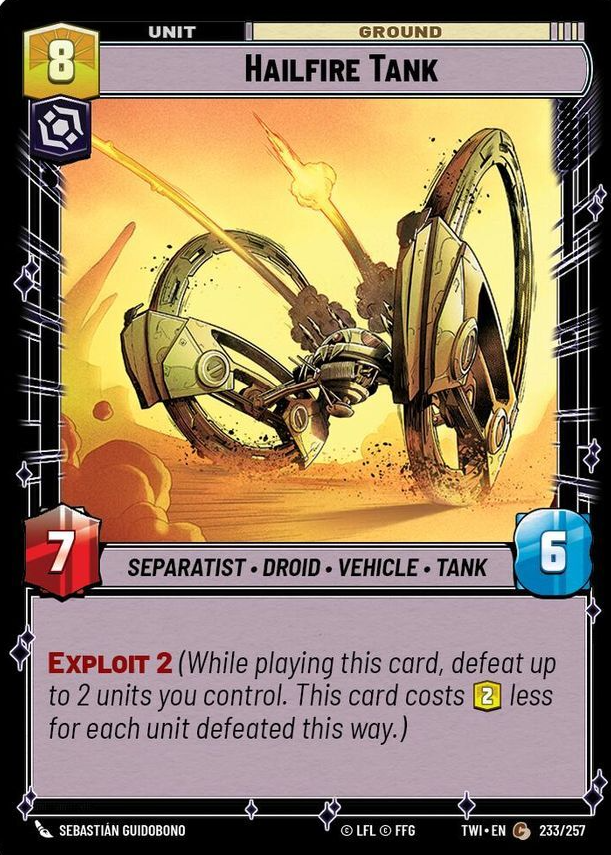 Hailfire Tank Star Wars Cards Price Guide - Sports Card Investor