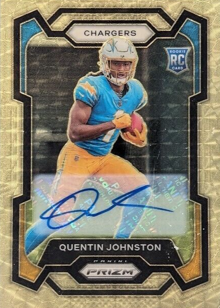 Quentin Johnston 2023 Prizm #353 Rookie Autographs - Gold Vinyl /5 ...